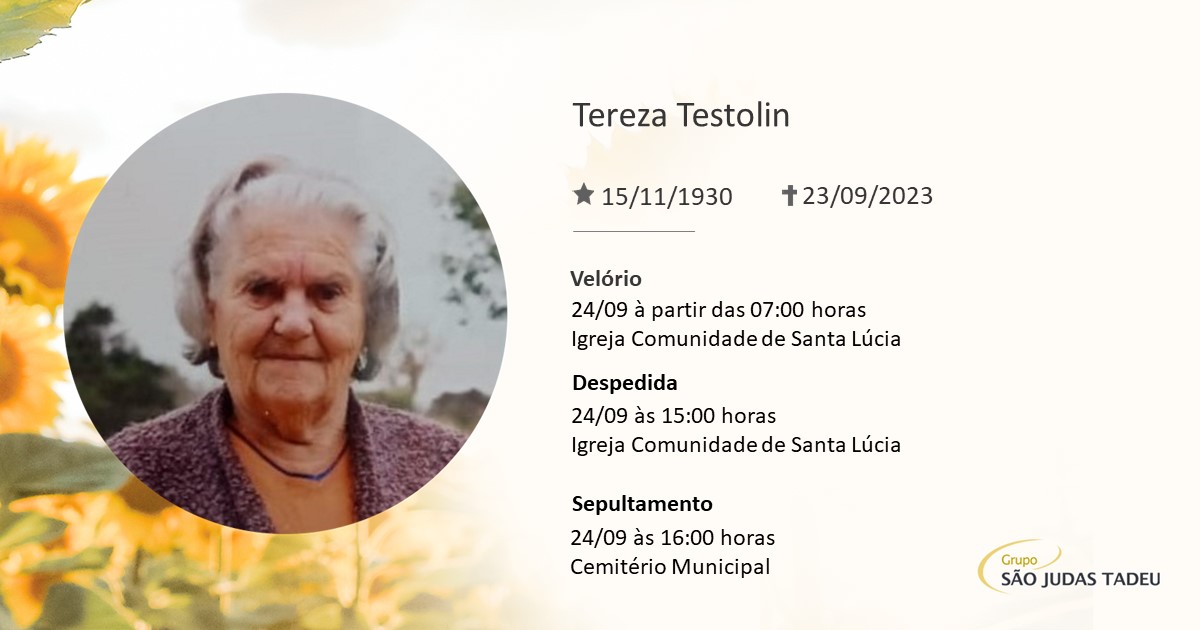 Tereza Testolin - Grupo São Judas Tadeu