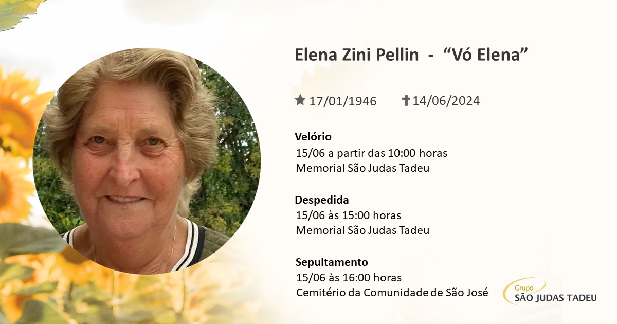 Elena Zini Pellin - "Vó Elena" - Grupo São Judas Tadeu