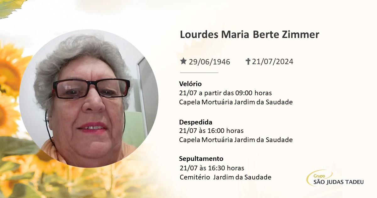 Lourdes Maria Berte Zimmer - Grupo São Judas Tadeu