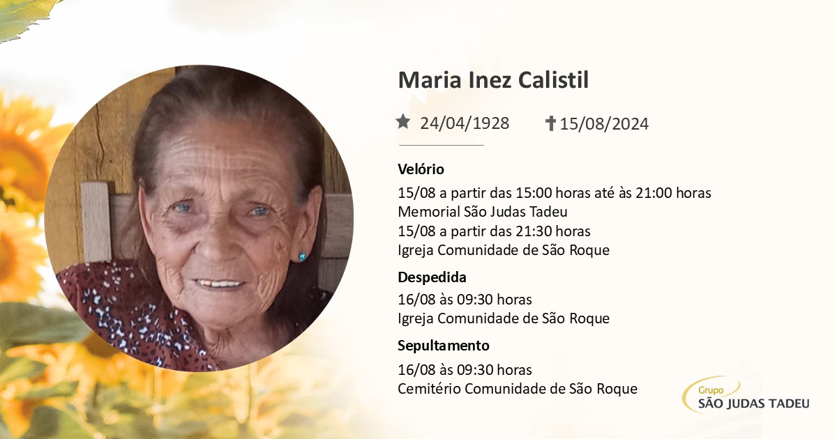 Maria Inez Calistil - Grupo São Judas Tadeu