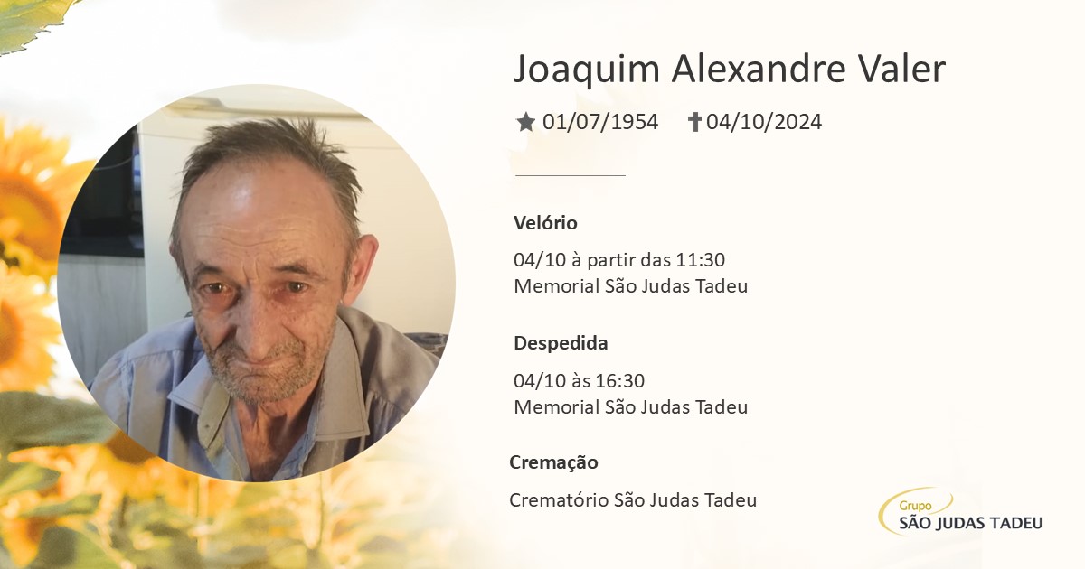 Joaquim Alexandre Valer - Grupo São Judas Tadeu