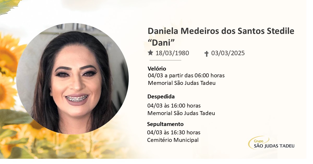 Daniela Medeiros dos Santos Stedile "Dani" - Grupo São Judas Tadeu