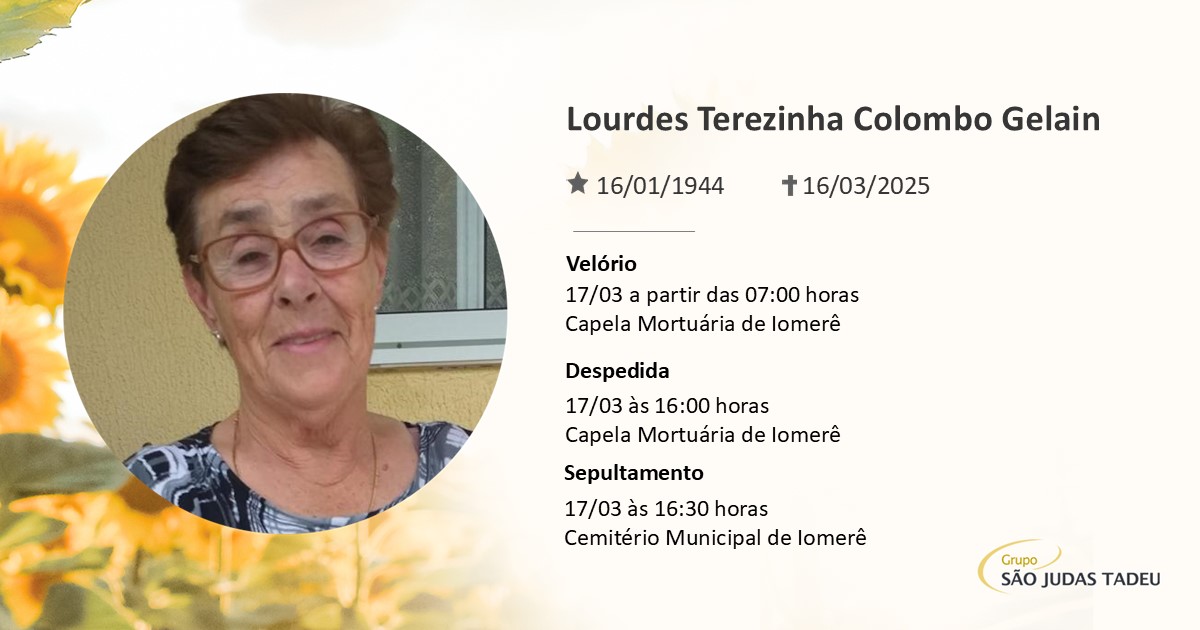 Lourdes Terezinha Colombo Gelain - Grupo São Judas Tadeu