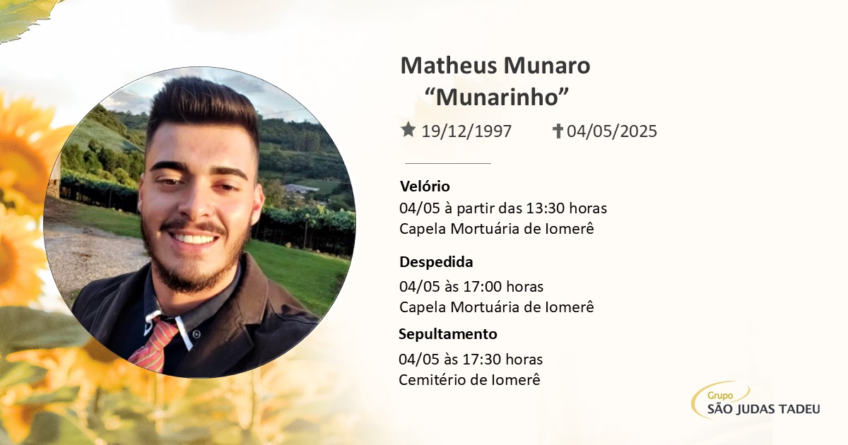 Matheus Munaro "Munarinho" - Grupo São Judas Tadeu
