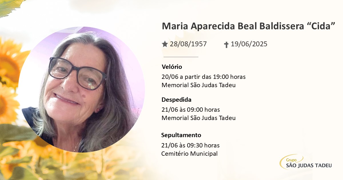 Maria Aparecida Beal Baldissera - "Cida" - Grupo São Judas Tadeu