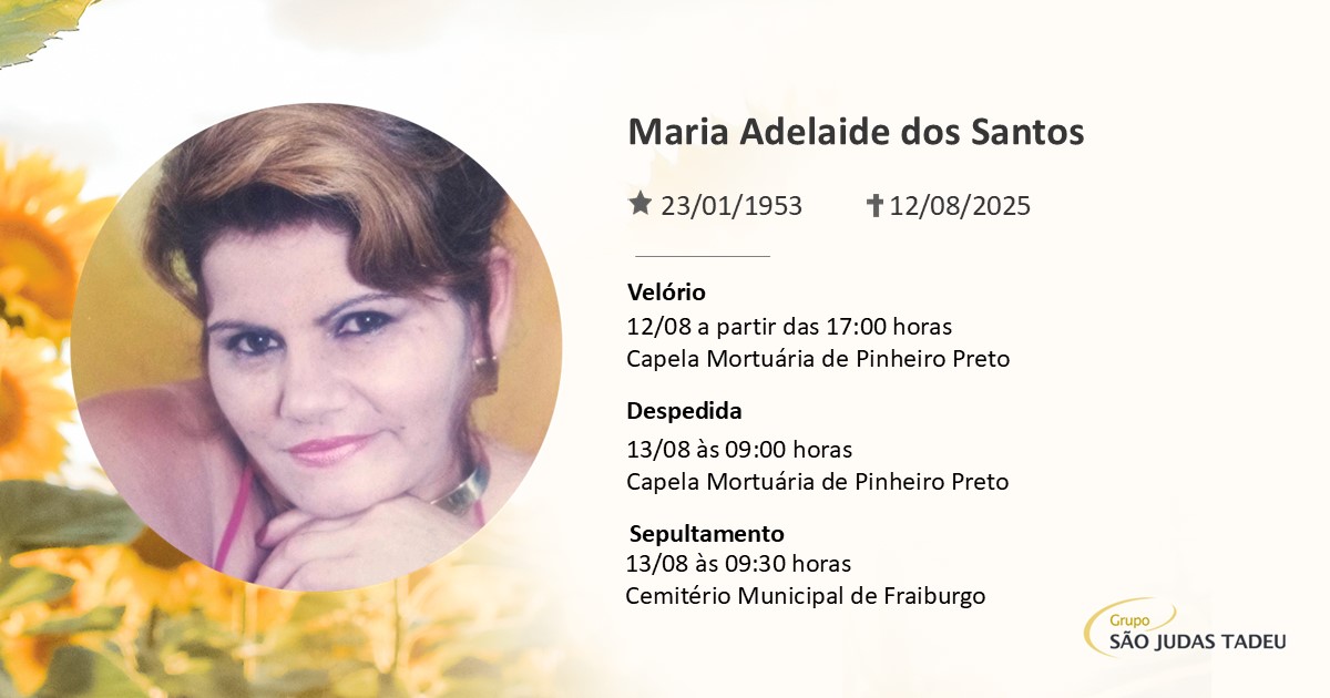 Maria Adelaide dos Santos - Grupo São Judas Tadeu