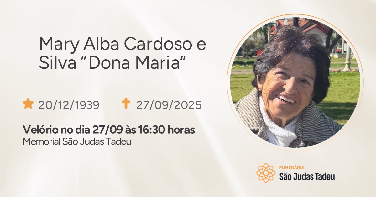 Mary Alba Cardoso e Silva "Dona Maria" - Grupo São Judas Tadeu